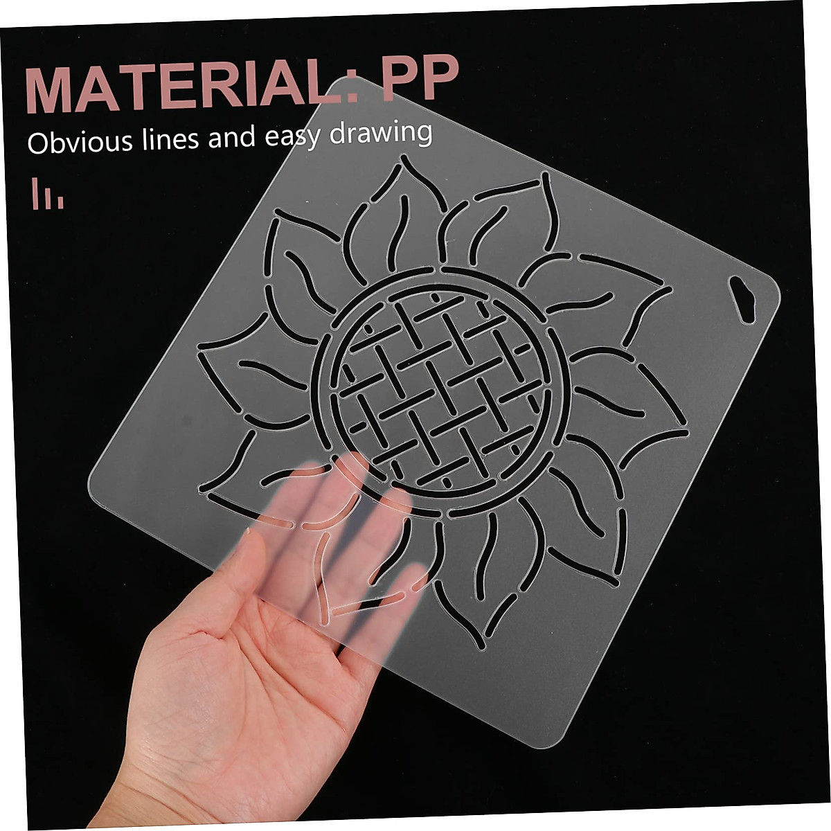 TEHAUX Embroidery Template Embroidery Stencils Multipurpose Tool Embroidery Tools Embroidery Accessories Patchwork Stencil Tailor Craft Tool DIY Clothing Stencil Pp Quilting Sewing Tools