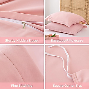 Soft Breathable Duvet Cover Twin Size - Luxury 100% Washed Duvet Cover Set, 2 Piece Bedding Set 1 Duvet Covers 68x90 Inches with Zipper Closure and 1 Pillow Shams for Twin Size Bed