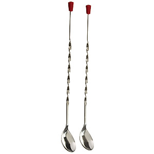 NEW, Update International 11-Inch Stainless Steel Bar Spoon, Bar Spoons, Twist-Neck, Barware Mixing Spoon - set of 2