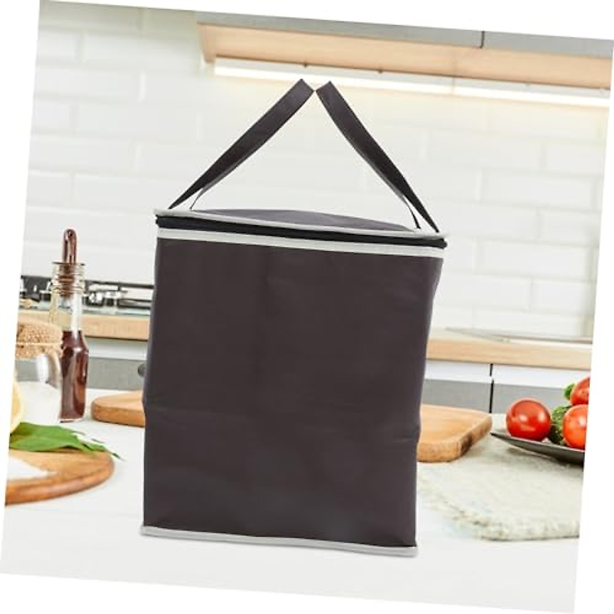 ULTECHNOVO Crock Insulated Bag Insulated Tote Bag Insulated Shopping Bag Pizza Bag Freezer Bags for Groceries Insulated Grocery Bags with Zippered Top Picnic Insulated Bag Coffee Cloth