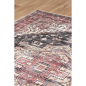 Home Culture Machine Washable Distressed Runner Rug (2'6''x7'5'') for Entryways, Doorways, Livingroom, Low Pile Juana Rug, Pet Friendly