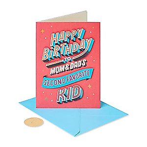 Papyrus Funny Birthday Card for Brother or Sister (From Your Favorite Sibling)