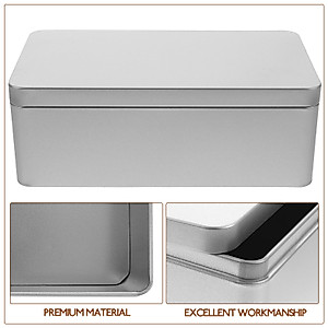 Luxshiny 2Pcs Tin Storage Boxes Lids Tea Leaf Candy Crafts Portable Tinplate Containers Home Organizer Decorative Storage Boxes with Lids