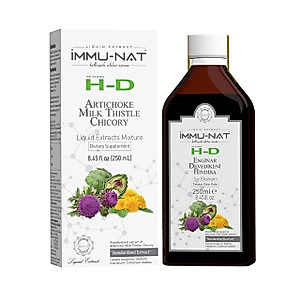 Immu-nat H-D Herbal Liver Detox, Cleanse, and Repair Liquid Supplement - Supports Gut Health and Kidney Function - Milk Thistle, Artichoke, and Chicory - Non-GMO (8.50oz)