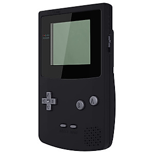 IPS Ready Upgraded eXtremeRate Black Replacement Shell Full Housing Cover & Black Screen Lens for Gameboy Color – Fit for GBC OSD IPS & Regular IPS & Standard LCD – Console & IPS Screen Without