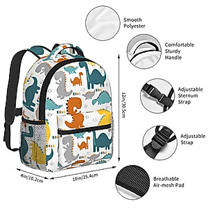 Giabmiag Custom 12 Inch Dinosaurs Preschool Backpack for Toddler Boy Girl Personalized Customized Toddler Lightweight Bookbag with Chest Strap