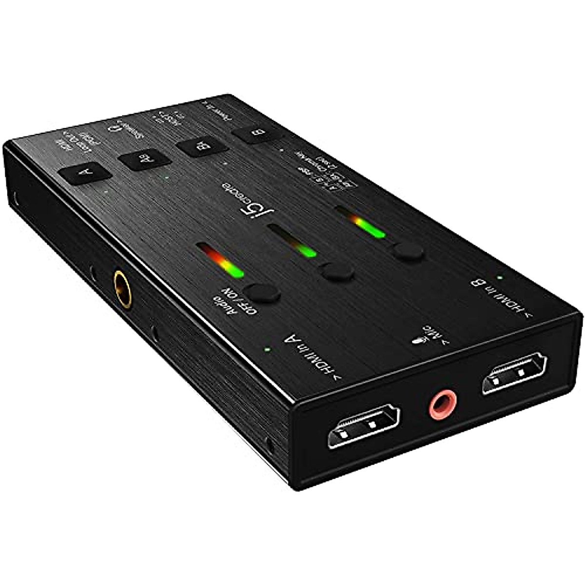 j5create Live Video Capture Card - Dual HDMI to USB-C, Supports 1080p 60Hz Video and Audio Recording, Power Delivery 60W Pass Through, Ideal for PC Xbox Playstation Android Game Live Streaming (JVA06)