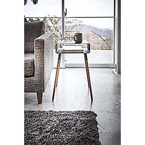 Yamazaki Storage Home | Steel + Wood | Tall | End + Side Tables, Black