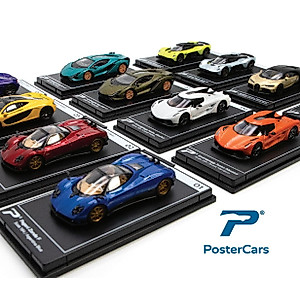 PosterCars 1:64 Scale Bugatti Chiron Supersport Italian Red & Nocturne Black Hypercar League Collection No.9