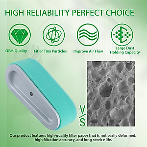 Cyleto 493910 691667 Air Filter & 272477S 272477 Pre Cleaner Filter Replacement for Briggs and Stratton 28B707 4166 5075H 5075 5075K 28A702 28B702 8.5HP 10.5HP 11.5HP Vertical Engines Lawn Mover