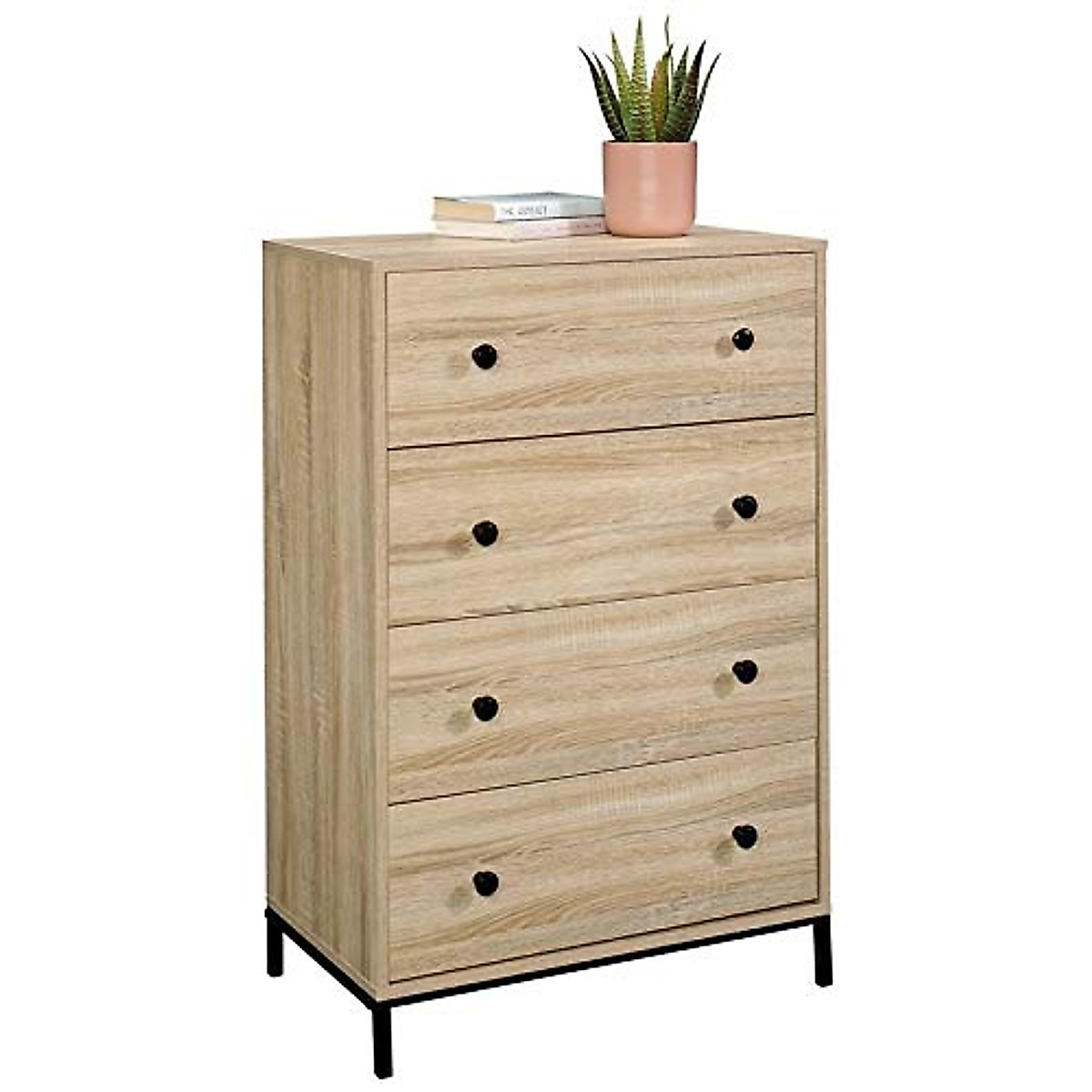 Sauder North Avenue Dresser, L: 26.61" x W: 15.83" x H: 40.08", Charter Oak Finish
