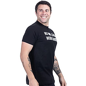 Ann Arbor T-shirt Co. No One Cares, Work Harder | Weight Lifting Saying Workout Tee Shirt, Motivational Phrase T-Shirt for Men-(Black,XL)