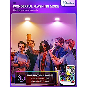 JandCase Color Changing Flood Light Bulbs[4 Pack], BR30 Colored Light Bulbs with Remote Control,10W Equivalent 100W,E26 Multi-Color LED Recessed Light Bulb for Christmas,Party,Ceiling