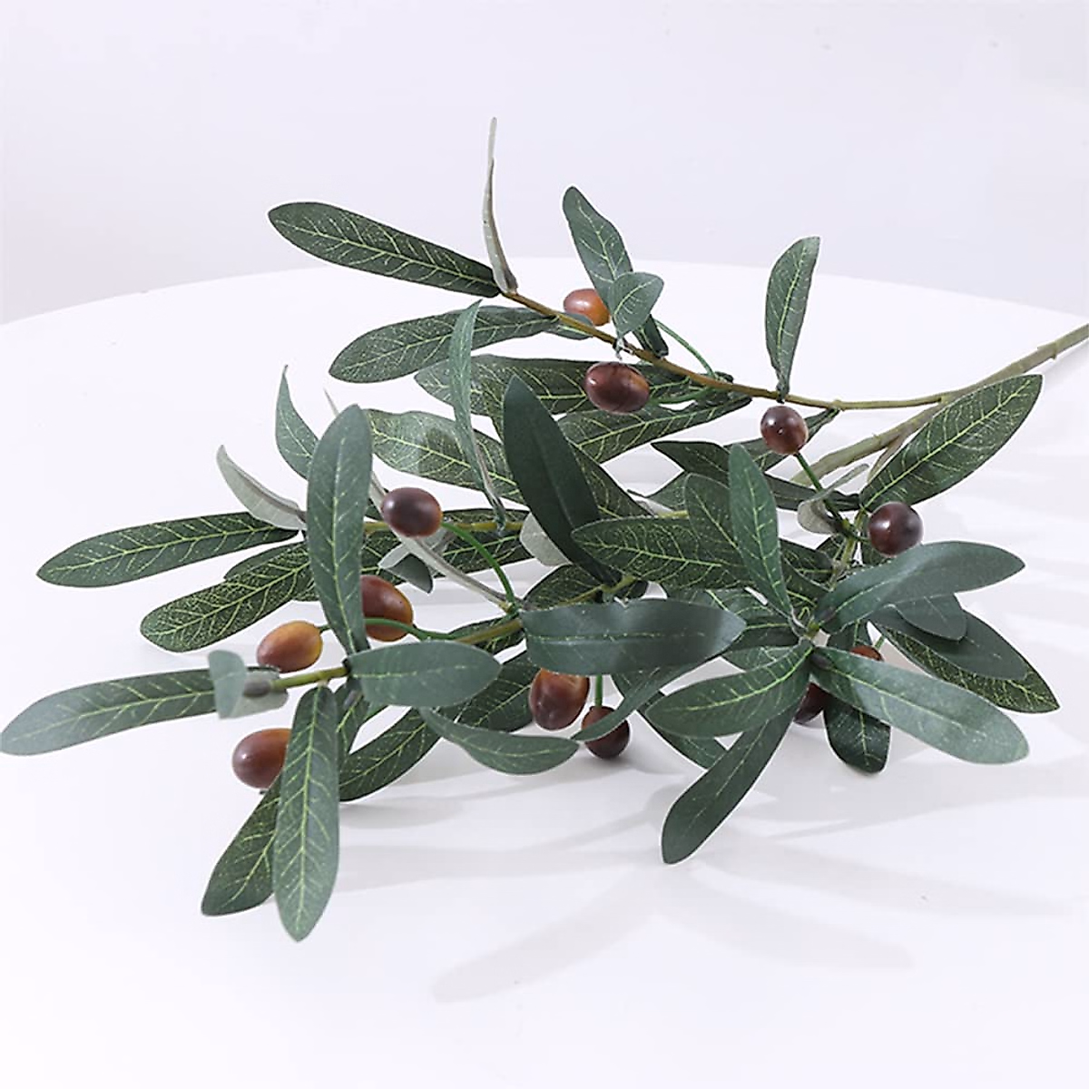 SzJias Olive Branches for Vases Artificial Olive Branches Faux Tree Branches Stems for Vase (3 Branches, 28.7 inch/Each)