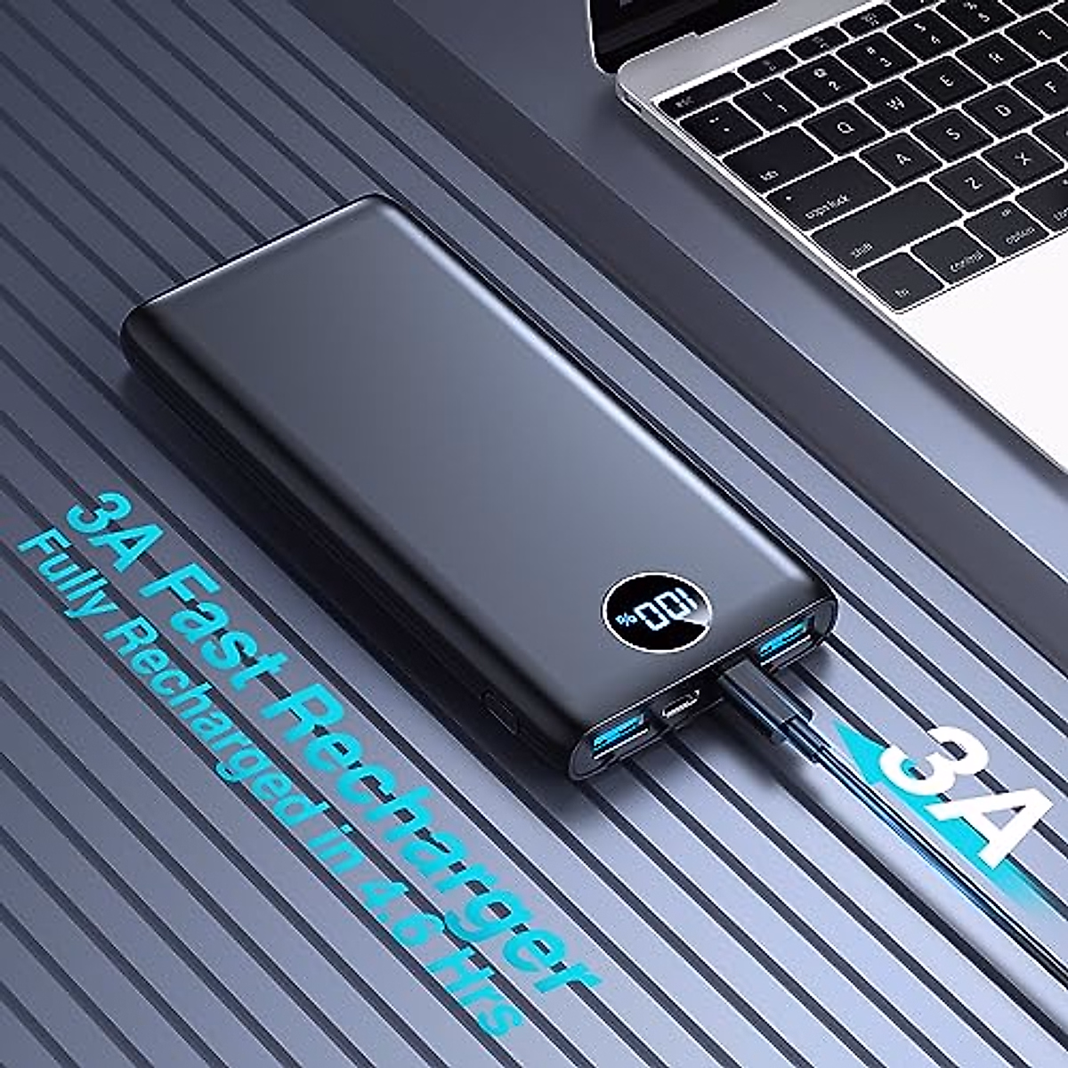 KEOLL Portable Charger 25800mAh Power Bank, 22.5w Fast Charging Battery Pack, LED Display USB C Backup Battery, Slim Portable Phone Charger for iPhone 15/14/13 Pro Samsung Android Cell Phone etc
