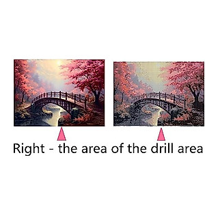 DIY 5D Diamond Art Painting Kit Cartoon Cross Stitch Diamond Art Painting Picture Kit Canvas Diamond Rhinestone Crystal Cross Stitch Embroidery Picture Adult Home Decor Wall Decor (arch bridge)