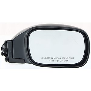 Kool-Vue Mirror Set of 2 Compatible with 1997-2001 Jeep Cherokee Driver and Passenger Side Manual Folding, Textured Black, Manual Glass