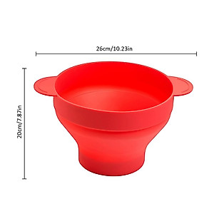 Popcorn Collapsible Bowl, microwave popcorn popper, Silicone Popcorn Popper Machine, Foldable Popcorn Maker, micrropop with ergonomic Design for Dorm Small Kitchen Officce