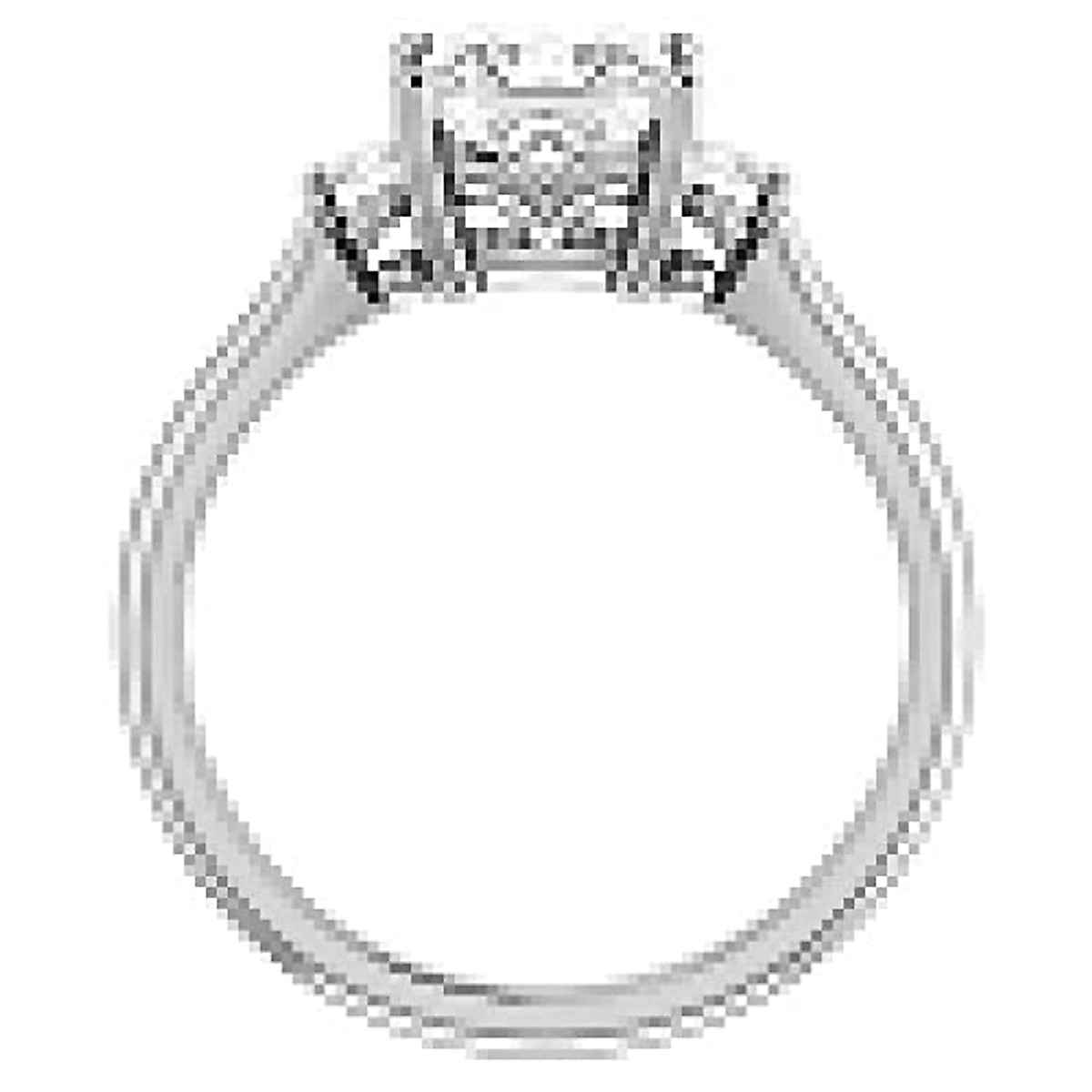 2 CT Asscher Wedding Rings for Women Moissanite Wedding Band Solitaire Handmade Gifts Moissanite Classic Ring 10K/14K/18K Solid White Gold