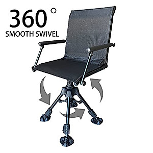 CROSS MARS Ground See Through Hunting Blind & Swivel Hunting Chair