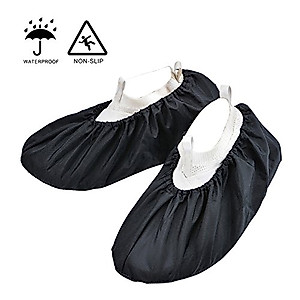 LUCK COLLECTION Premium Reusable Shoe and Boot Covers for Contractors, Durable Non-Slip Water-Resistant (Large)