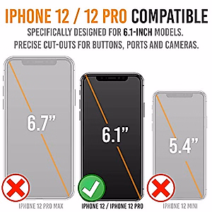 Alpatronix Battery Case for iPhone 12 Pro & iPhone 12 (6.1 inch), Strong Slim Portable Protective Extended Charging Cover Compatible with Wireless Charging, Apple Pay, CarPlay - BX12 - Black