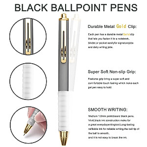 HuoHuair Pens, Pens Fine Point Smooth Writing Pens, Personalized Ballpoint Pens Bulk, Flair Colorful Pens, Black Ink 1.0 mm Journaling Pen, Office Supplies for Women & Men, Note Taking