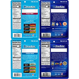 Starkist Chicken Creations, 7 Flavor Variety (Pack of 7) with By The Cup Spatula Knife