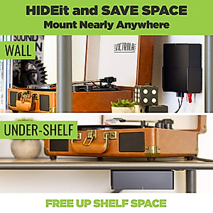 HIDEit Mounts Port Wall Mount for Sonos Port - Made in USA Black Steel Mount for Sonos Port Music Streamer