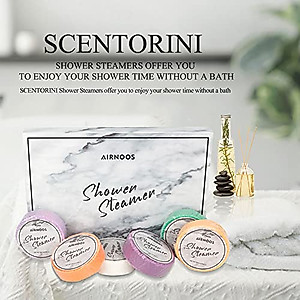 AIRNOOS Aromatherapy Shower Steamers Variety Pack of 6 Shower Bombs，Relaxation Gift for Couple