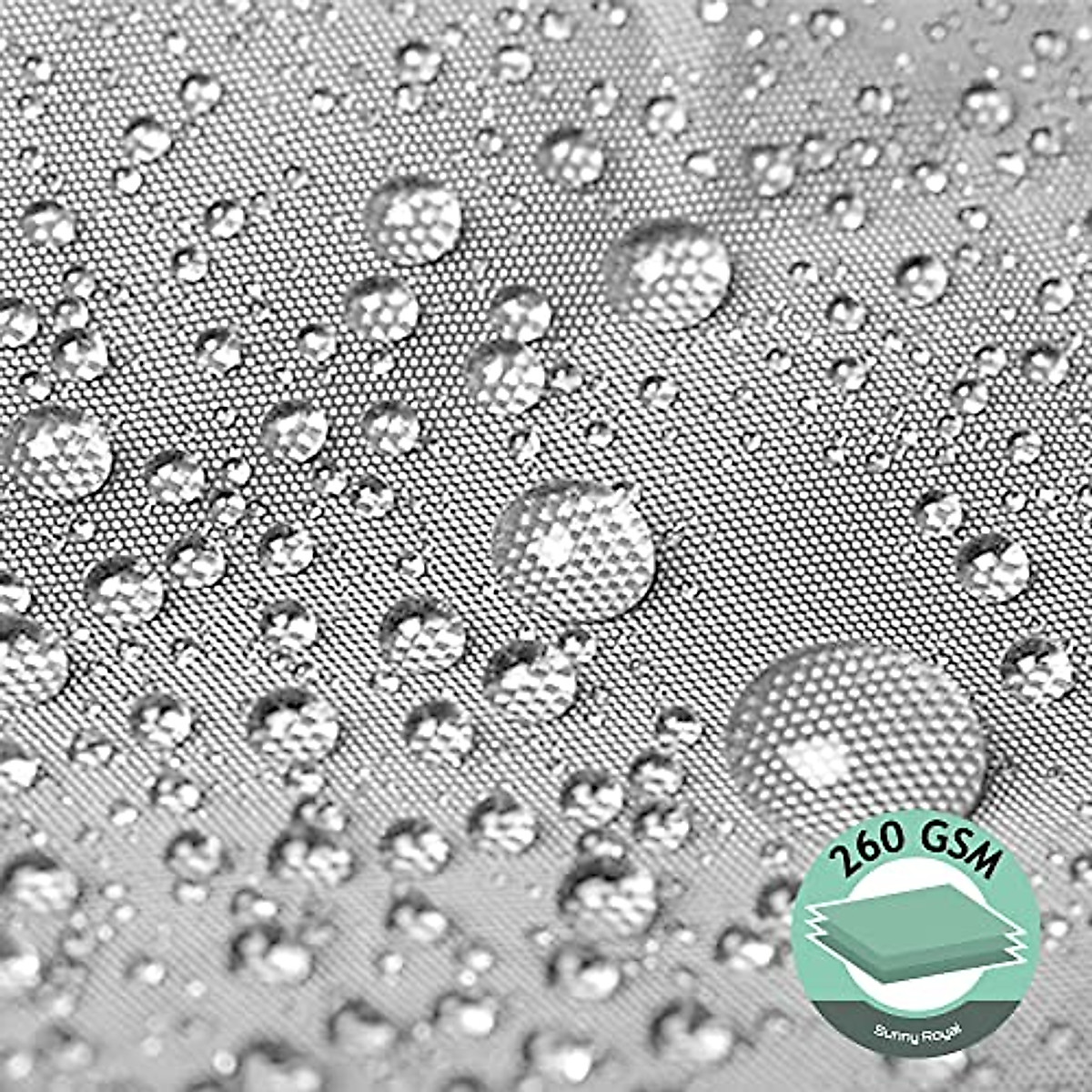 SunnyRoyal Sun Shade Sail Triangle Canopy Awning Fabric Cloth Screen 95% UV Blockage & Water Resistant for Outdoor Patio Garden 12'x12'x12' Light Gray