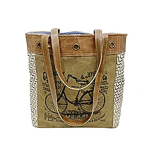 CLA Upcycle Canvas Bag, Handmade Canvas Bag With Leather, Canvas Tote Bag, Canvas Shoulder Bag, Canvas Handbag for Women