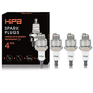 Hipa RJ19LM Nickel Copper Core Standard Spark Plug Replace for Champion J19LM RJ 19LM Briggs & Stratton 796112 802592 5095K Toro Recycler 22 Lawn Mower(4 Pack)