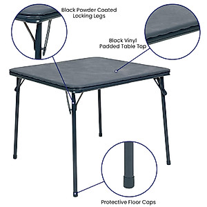 Flash Furniture Kids Game and Activity Table Sets, Navy 20.25 x 24 x 24