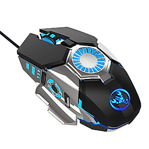 Gojiny Programmable Gaming Mouse, Wired Gaming Mouse 6400DPI Macro Programming Mouse for PC Laptop Desktop