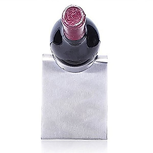 CdyBox Stainless Steel Wine Rack Single Wine Bottle Holder Rack Display (Silver)