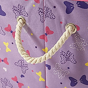 Disney Minnie Mouse Collapsible Toy Storage Bench and Ottoman – Durable and Functional, 14.5" H x 14.5" D x 25" L, Perfect for Kids' Rooms