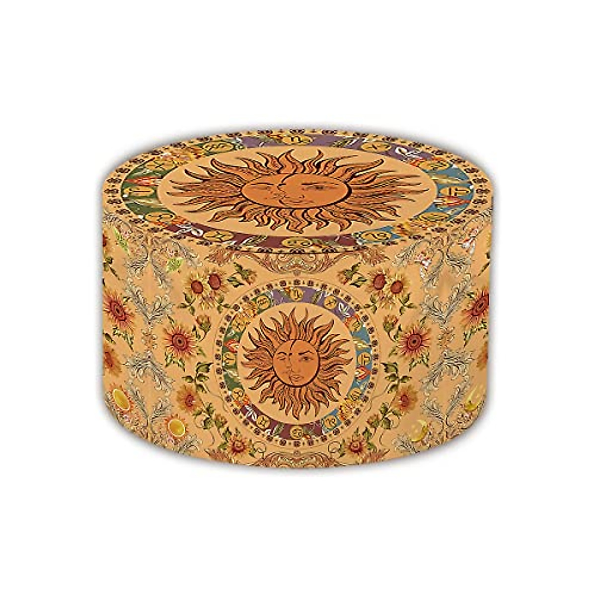 3 Inch Grinder Large Grinder Vintage Boho Grinder Sun and Moon Orange