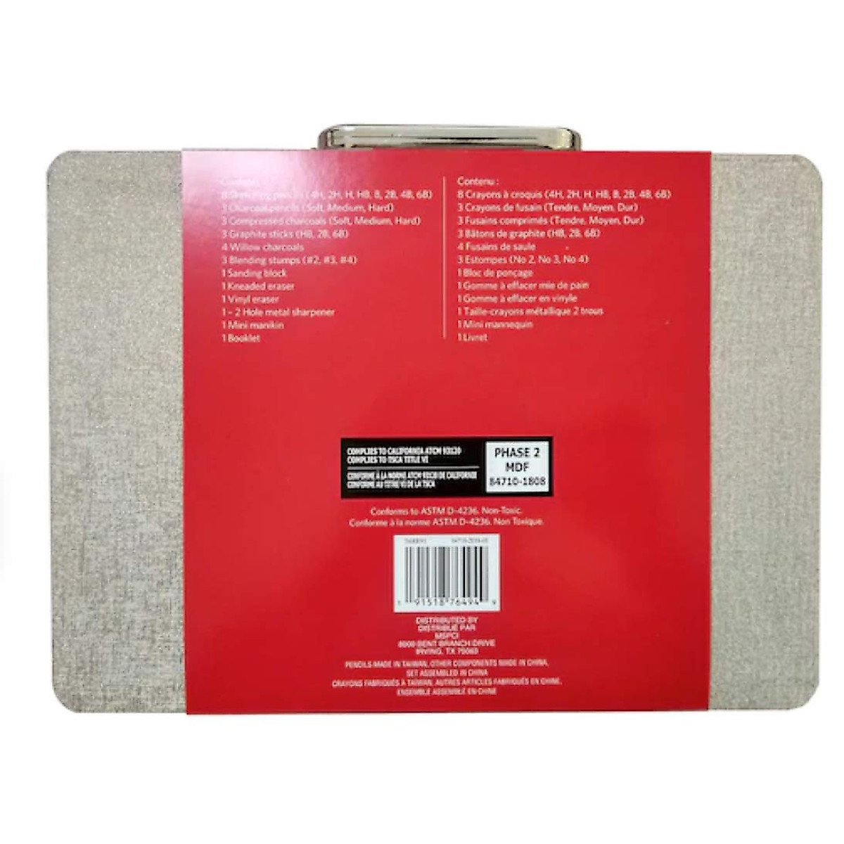 Metallic Silver Sketching Gift Art Case by Artist's Loft