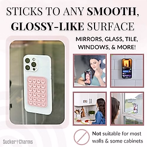 SuckerCharms Removable and Reusable Suction Cup Phone Mount/Patent Pending (Butter Rum)