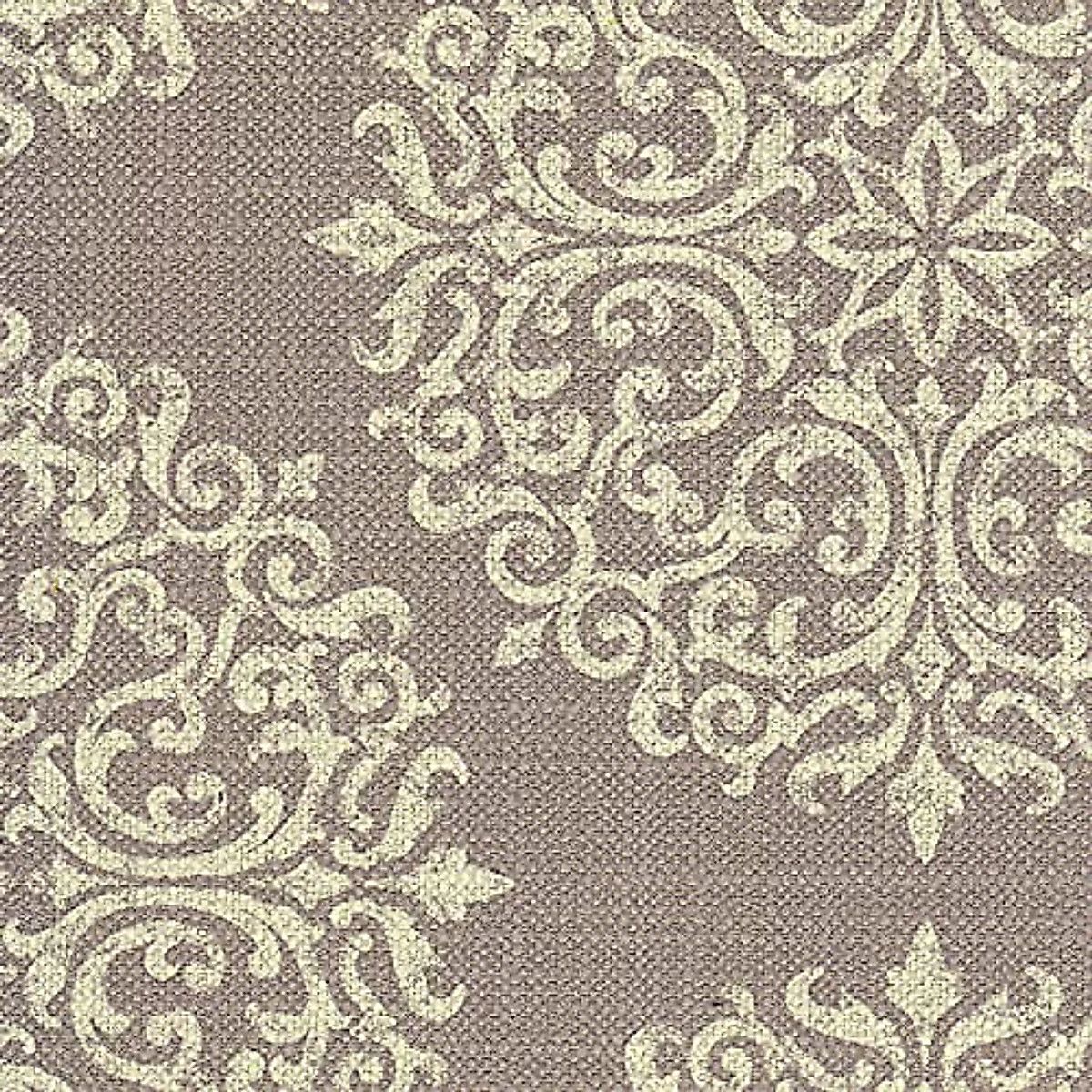 Homepop Home Decor | Upholstered Round Storage Ottoman | Ottoman with Storage for Living Room & Bedroom, Brown Medallion, Large