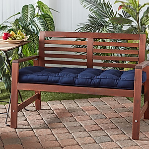 Greendale Home Fashions Outdoor 51 x 18-inch Sunbrella Fabric Bench Cushion, Navy