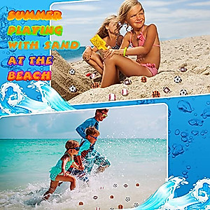 Leyndo 24 Pcs 2 Inch Water Pool Balls Toys Summer Soft Bomb Ball Sport Theme Absorbent Ball for Pool Swimming Beach Soaking Game Kids Party Activities, Baseball Football Soccer Beach Ball