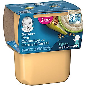 Gerber 2nd Foods - Pears & Cinnamon with Oatmeal (Pack of 6)