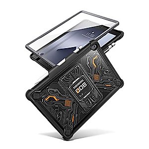 Mumba Ops Case for New iPad 9th/8th/7th Generation 2021/2020/2019, [Built-in Screen Protector] [Kickstand] [Pencil Holder], Full-Body and Drop-Proof Cover for iPad 10.2 inch, Cyberpunk Style