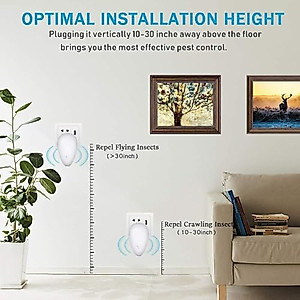 Ten KiKi Ultrasonic Pest Control Repeller, Plug-in Ultrasonic Pest Control Repellent for Mouse, Bug, Rodent, Insects, Cockroach, Mice, Spider, Ant, Mosquito& Rats Indoor Use Repeller 6 Packs