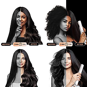 Keragard Hair Straightener,1.25 inch Flat Iron for Hair,Professional Negative Iron Flat Iron with 22 Adjustable Temp,Dual Voltage Flat Iron,2-in-1 Hair Straightener Flat Iron