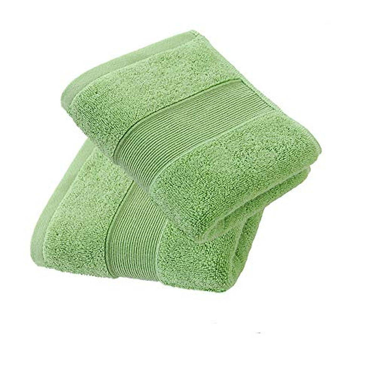 JININQ 700GSM 2Piece Hand Towels -100% Cotton(14 x 30 Inches) for Bathroom,Kitchen,Beauty,Spa,Gym,Household face Towel,Highly Absorbent Towels (Green)