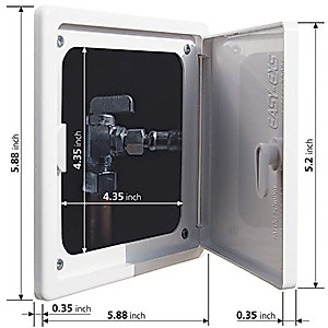 EASY-EXS Access Panel 6x6 with Door (Max Service Opening 4.3x4.3) Plastic White (Small 6"x6'')