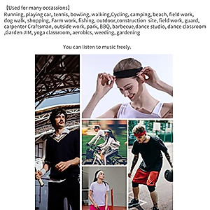 Wireless Sports Headband Headphones Sweatproof-Sleep Eye Mask Headband Headsets Gyms Music Earphones with HD Speaker for Men & Women